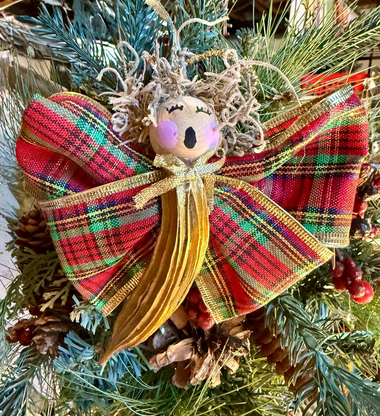 Unique~ Dried Okra Angel Ornament - Etsy
