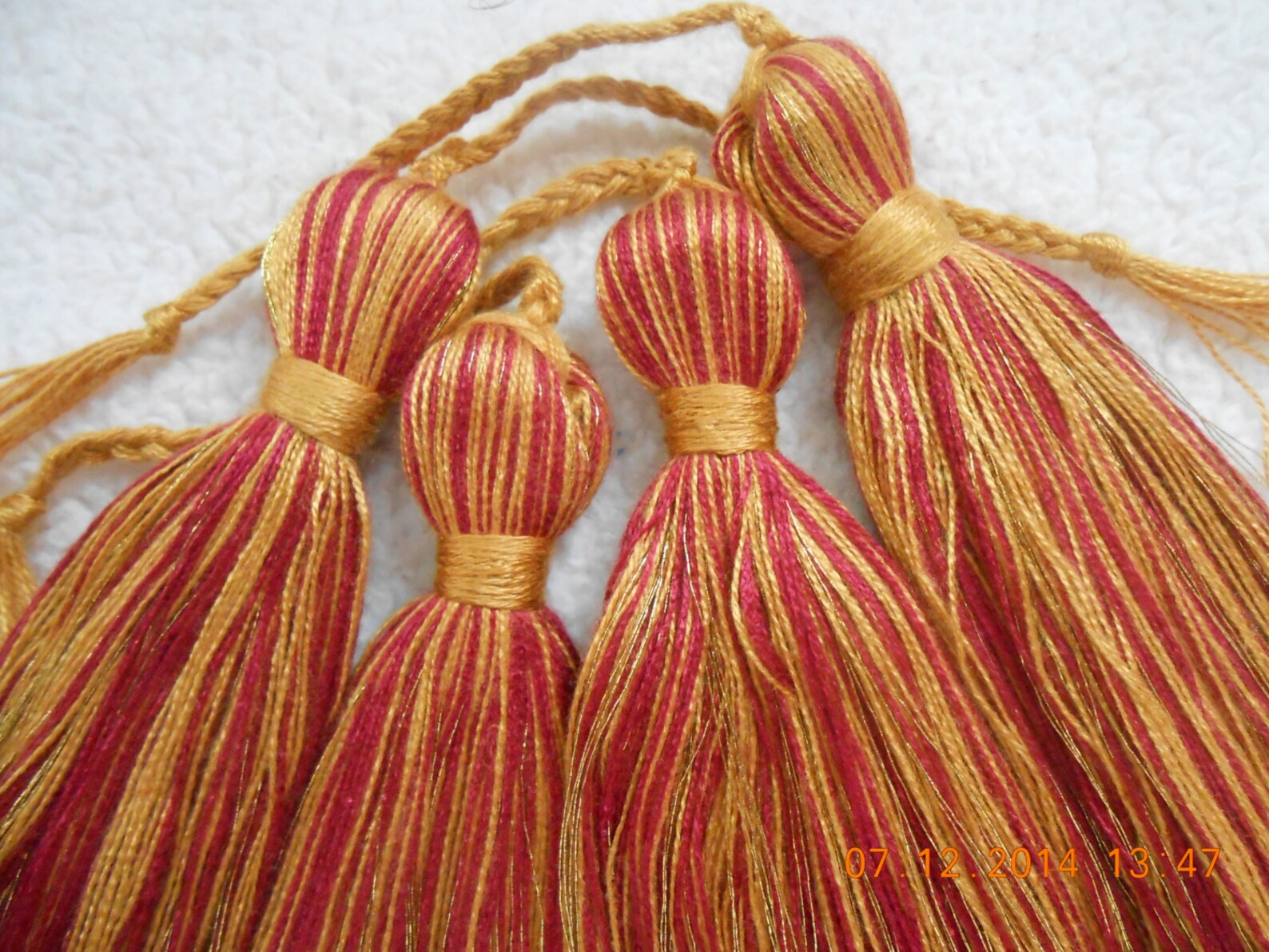 Tassels Red Rayon/ Gold Metallic Gold Rayon 6 Inches 4 Tassels - Etsy