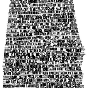Custom Word Art State College Travel Memories Moving Gift Printable - Etsy