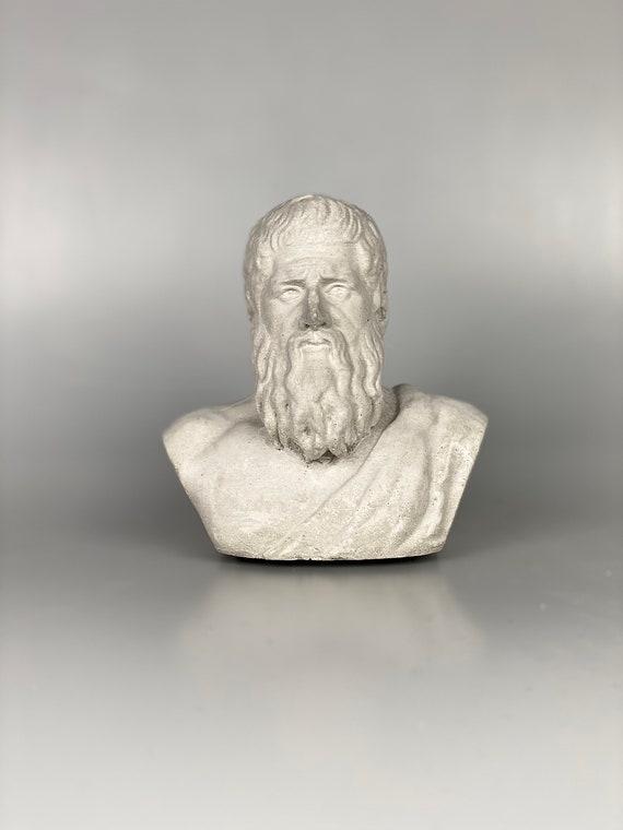 PLATO Concrete Bust Greek Athenian Philosopher Premium | Etsy