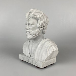 EPICTETUS Premium Heavy Concrete Bust Ancient Greek Stoic - Etsy