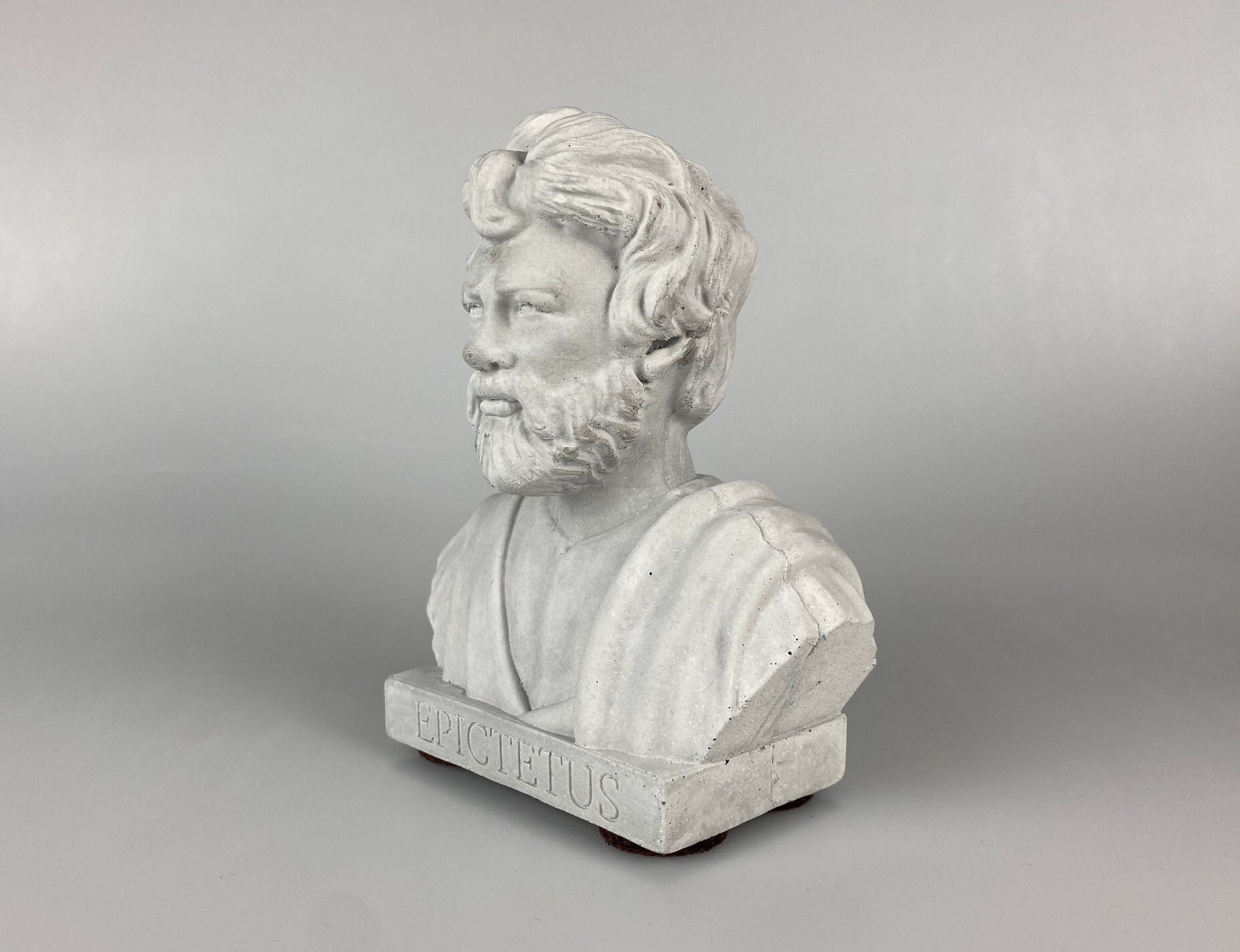 EPICTETUS Premium Heavy Concrete Bust Ancient Greek Stoic - Etsy