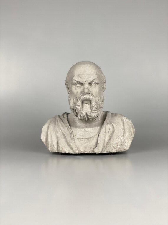 SOCRATES Concrete Bust Greek Athenian Philosopher Premium | Etsy