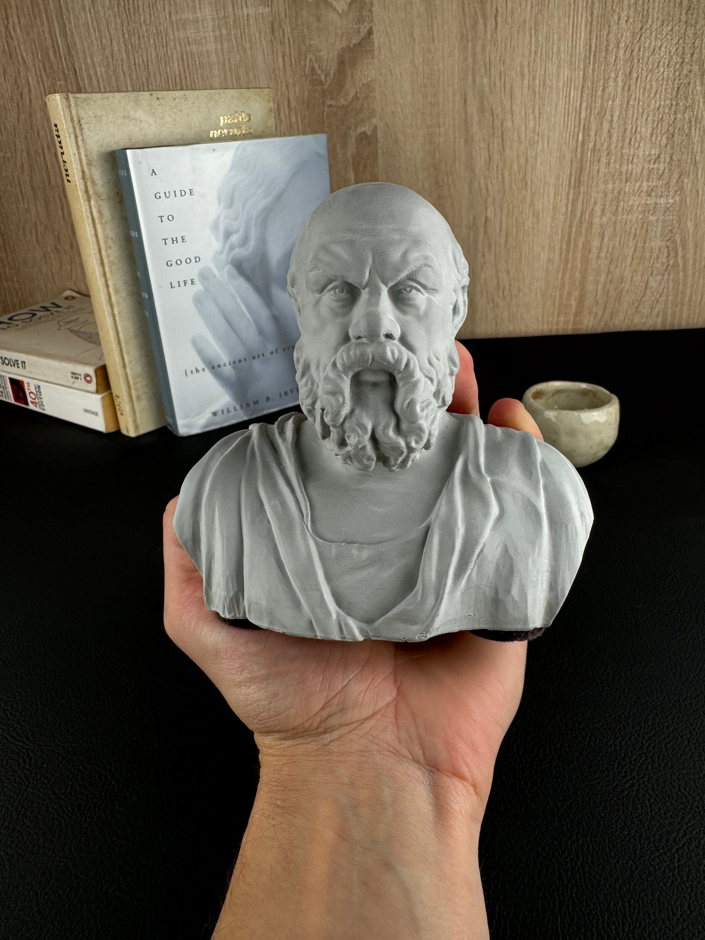 SOCRATES Concrete Bust, Greek Athenian Philosopher, Premium Classic ...
