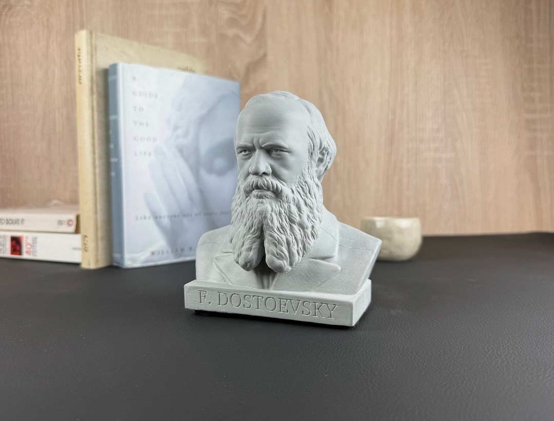 FYODOR DOSTOEVSKY | Premium Heavy Concrete Bust, Russian Writer - Etsy