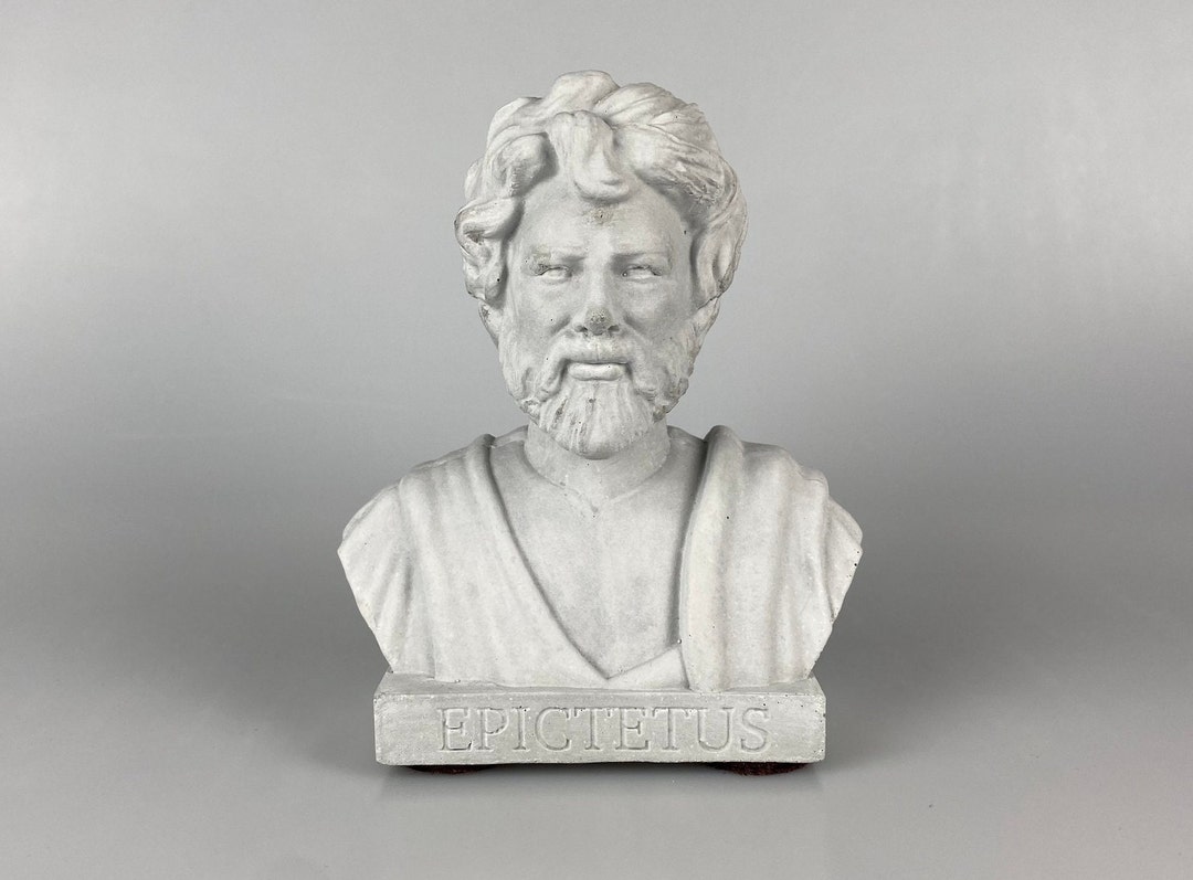 EPICTETUS Premium Heavy Concrete Bust Ancient Greek Stoic - Etsy