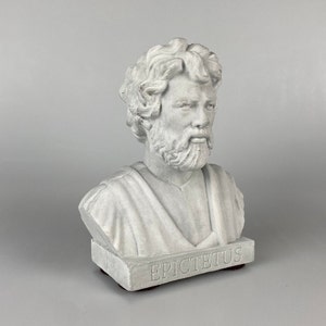 EPICTETUS Premium Heavy Concrete Bust Ancient Greek Stoic - Etsy