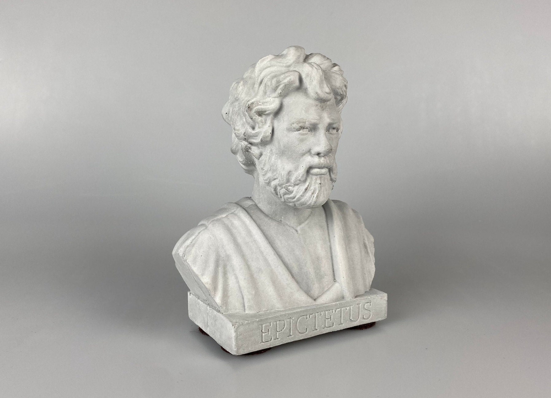 EPICTETUS Premium Heavy Concrete Bust Ancient Greek Stoic - Etsy