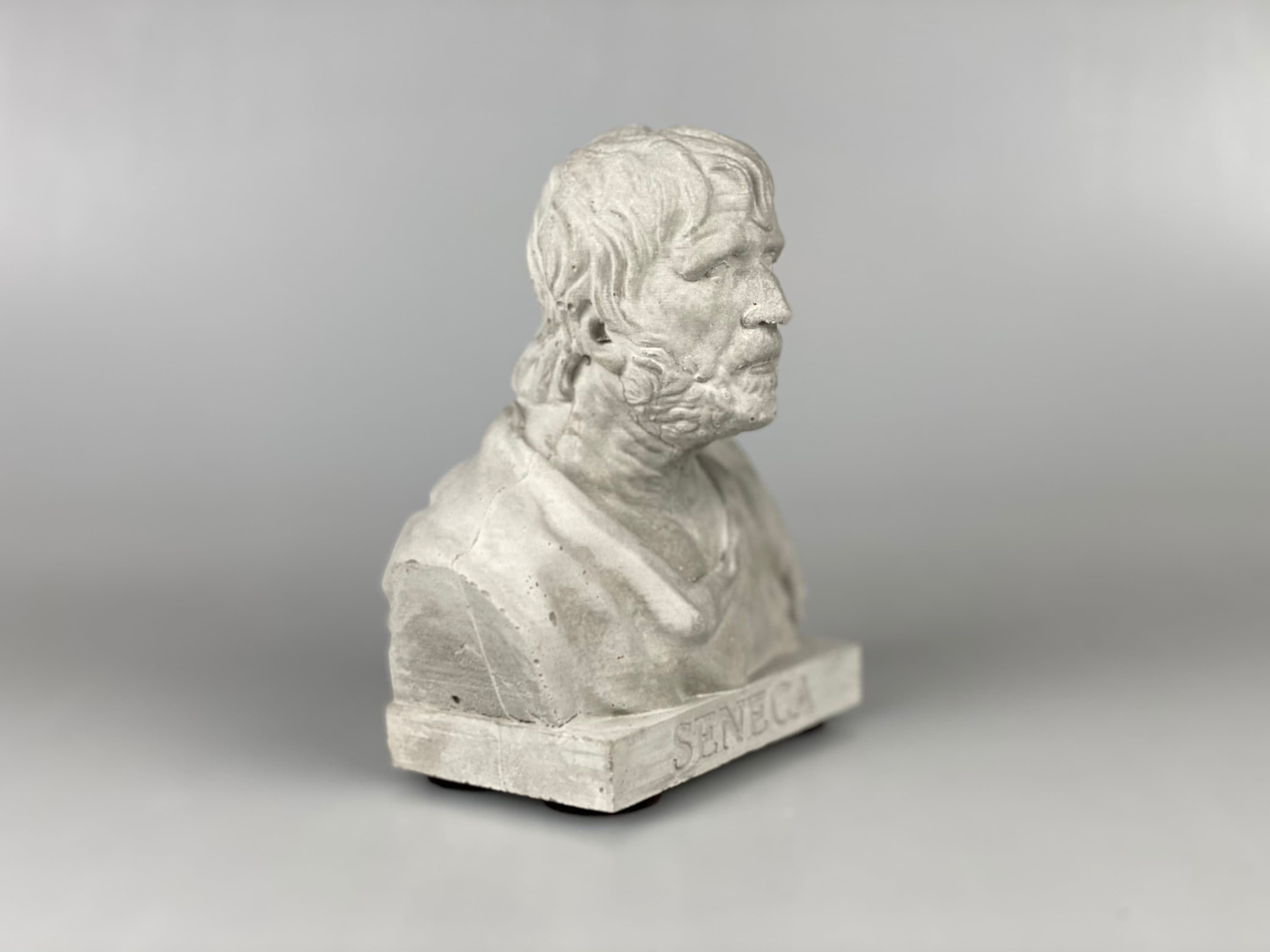 SENECA Premium Concrete Bust Roman Emperor Statue Stoic | Etsy