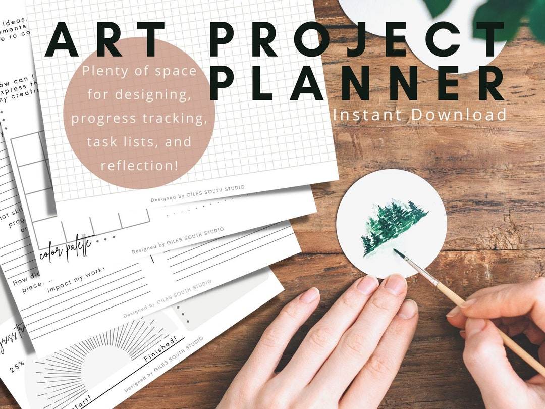 Art Project Planner: Creative Goal Tracker Worksheet (printable PDF) - Etsy