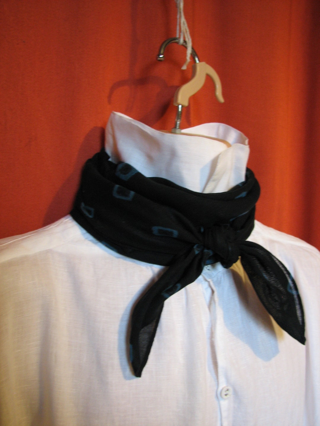 Handkerchief, Neckerchief, 17th 18th 19th Century Re-enactment, Black ...