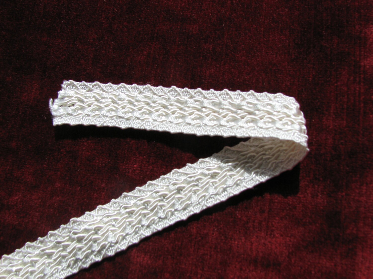 Vintage Ivory White Rayon Braided Trim, 7/8 Inch Wide, Lovely Wedding ...