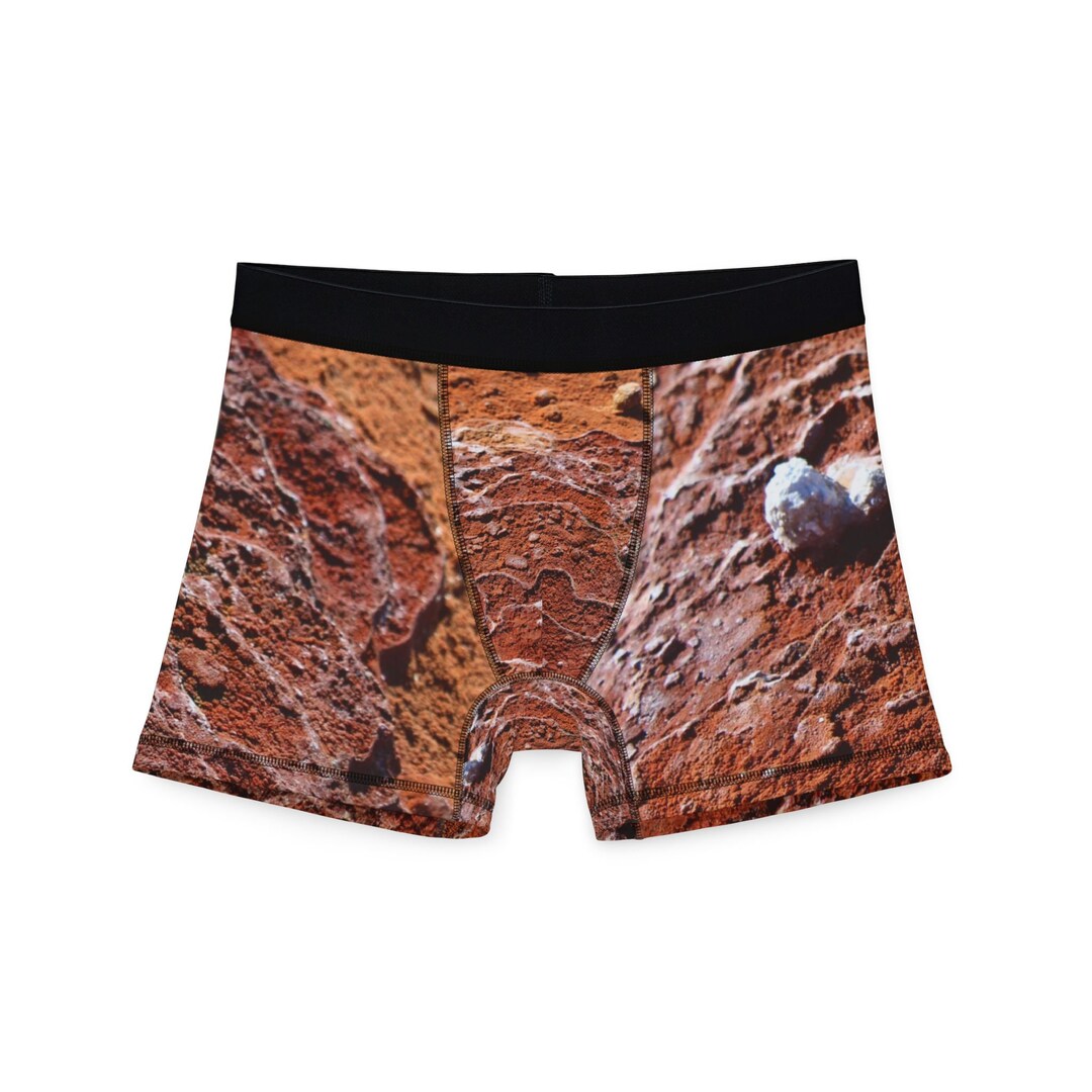 Mineral Veins Men's Boxers, Cold Geyser Texture, Comfy Stretch Fabric ...