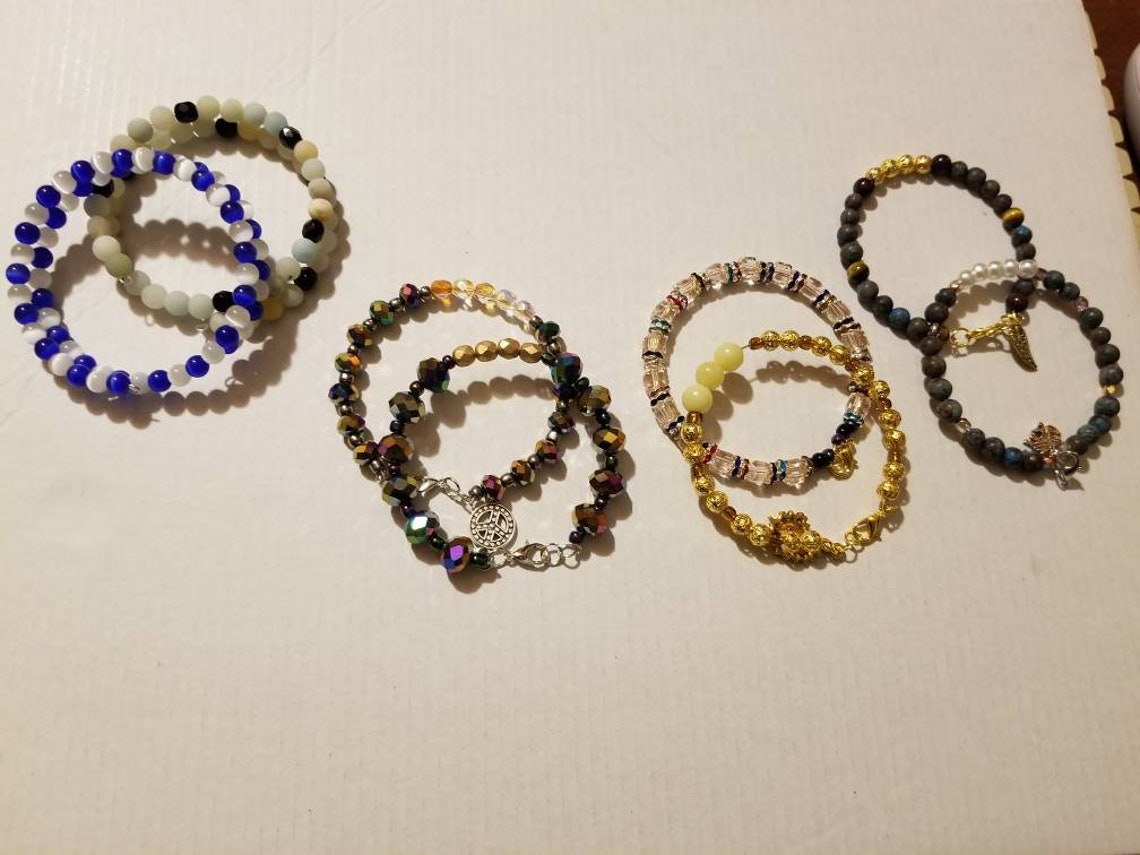 Beautiful Beaded Bangle Bracelets - Etsy