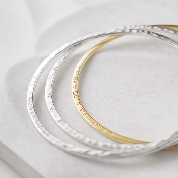 Personalized Bangle - Etsy