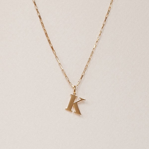 Initial Necklace L - Etsy