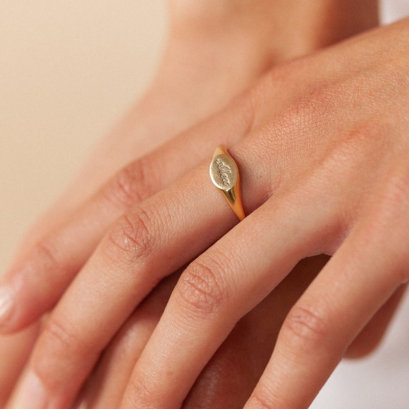 Mini Signet Ring - Etsy