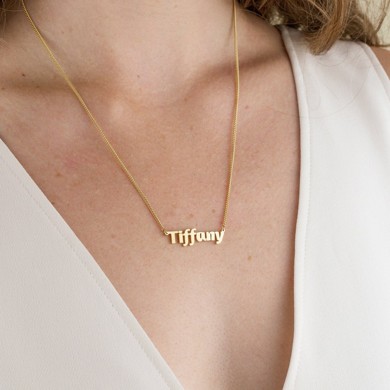 Custom Name Necklace Personalized Name Necklace Friendship - Etsy