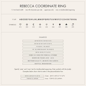 Engraved Coordinate Ring by Grace Personalized - Custom Engraved Ring ...