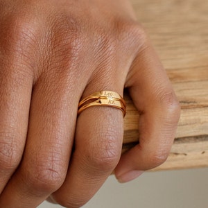 Custom Engraved Name and Initial Ring by Gracepersonalized ...