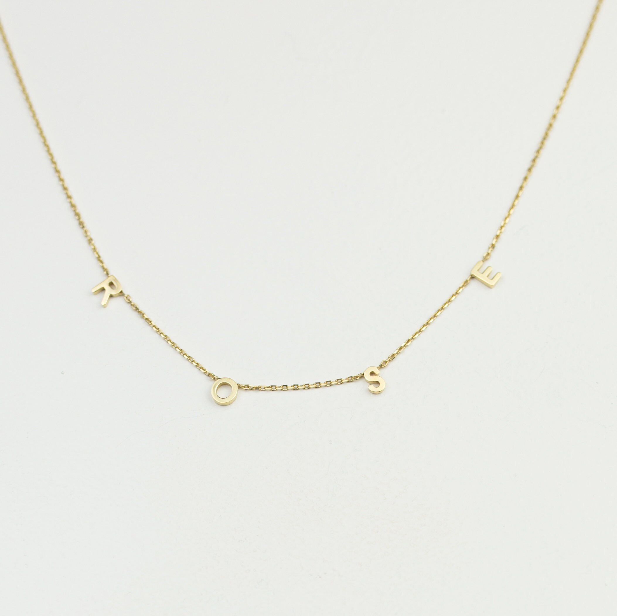 Dainty Custom Letter Necklace Letter Choker Necklace - Etsy Canada