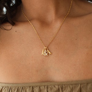 Custom Initial Necklace by Gracepersonalized Personalized Block Letter ...