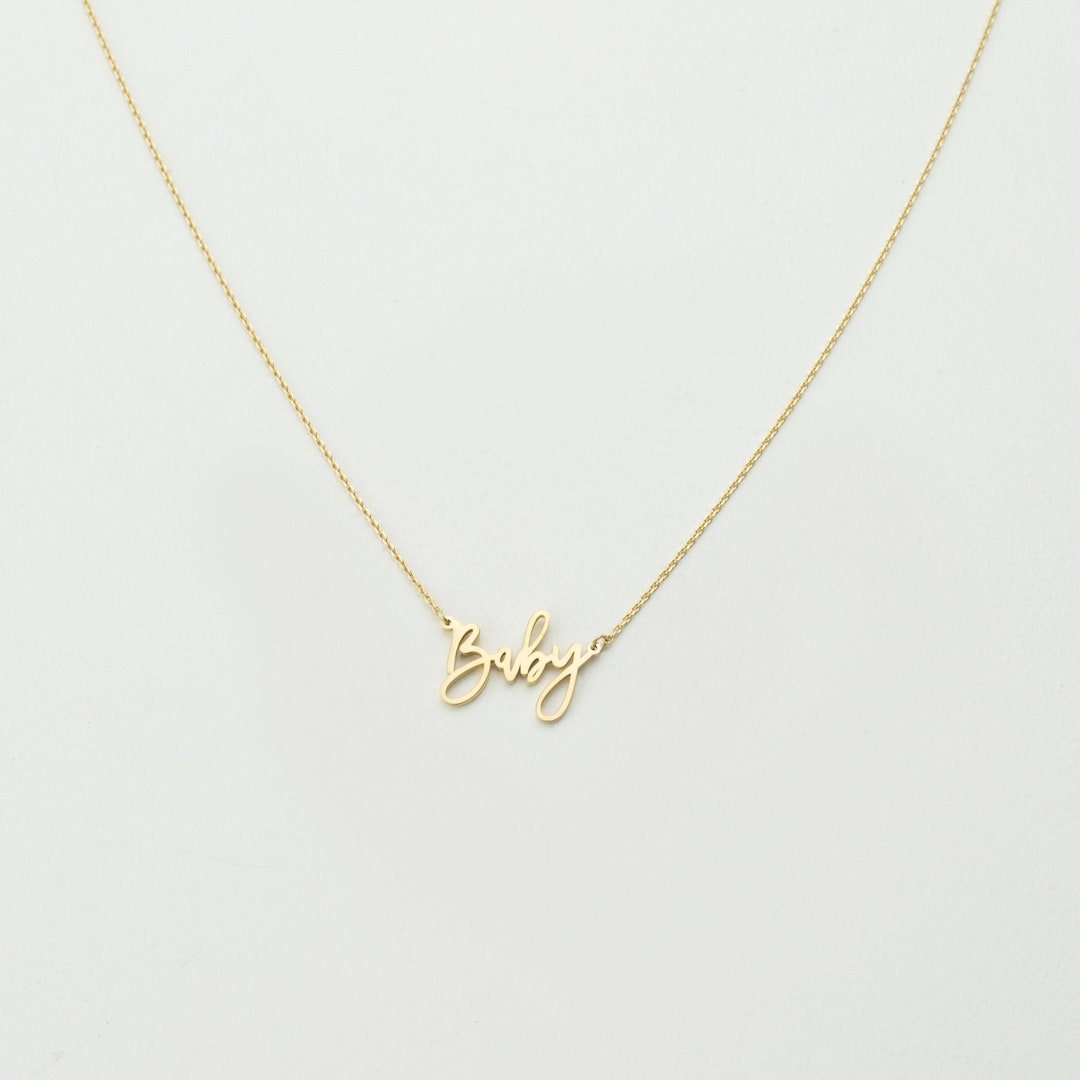 Calligraphy Name Necklace Custom Name Necklace Personalized Name ...