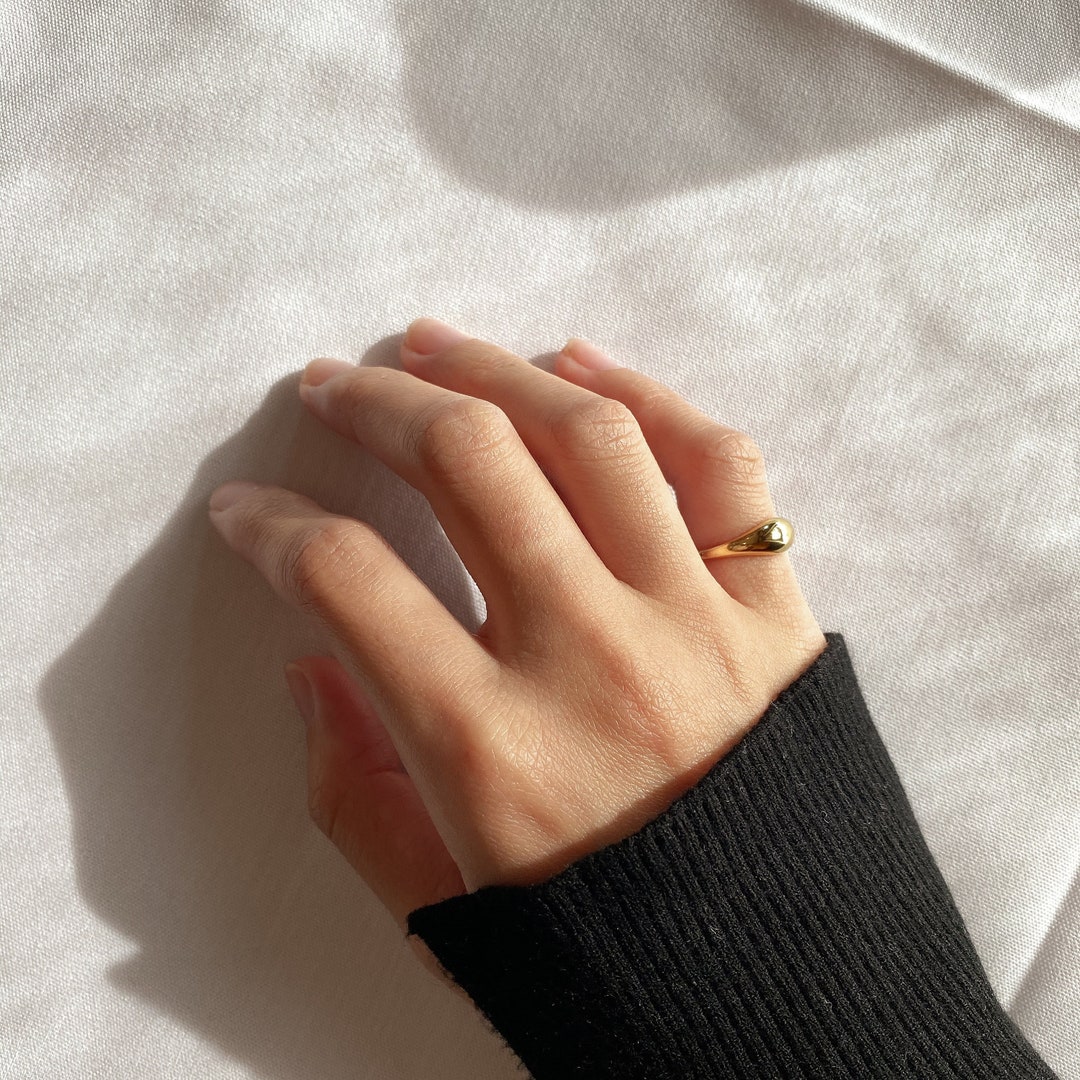 Curve Ring I by Gracepersonalized - Minimal Gold Rings - Simple ...