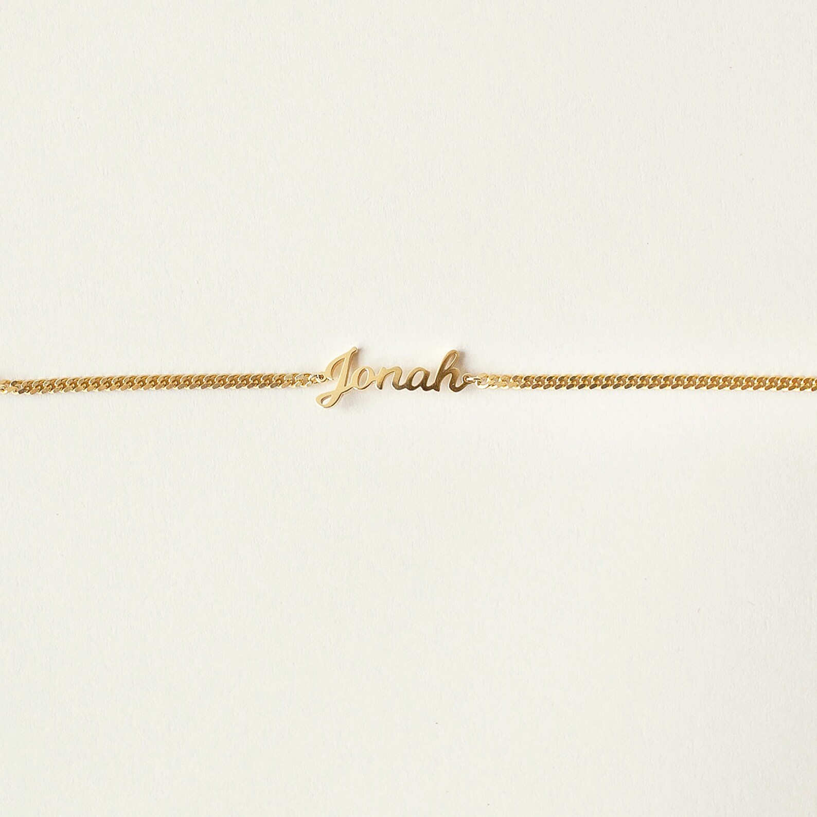 Custom Name Bracelet Bold Curb Chain Script Name Bracelet | Etsy