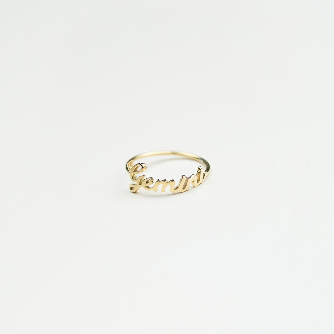 Custom Name Ring by Gracepersonalized Personalized Name Ring Script ...