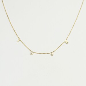 Dainty Custom Letter Necklace Letter Choker Necklace Personalized Name ...