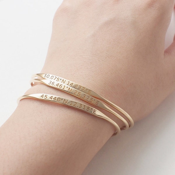 Coordinates Bracelet - Etsy