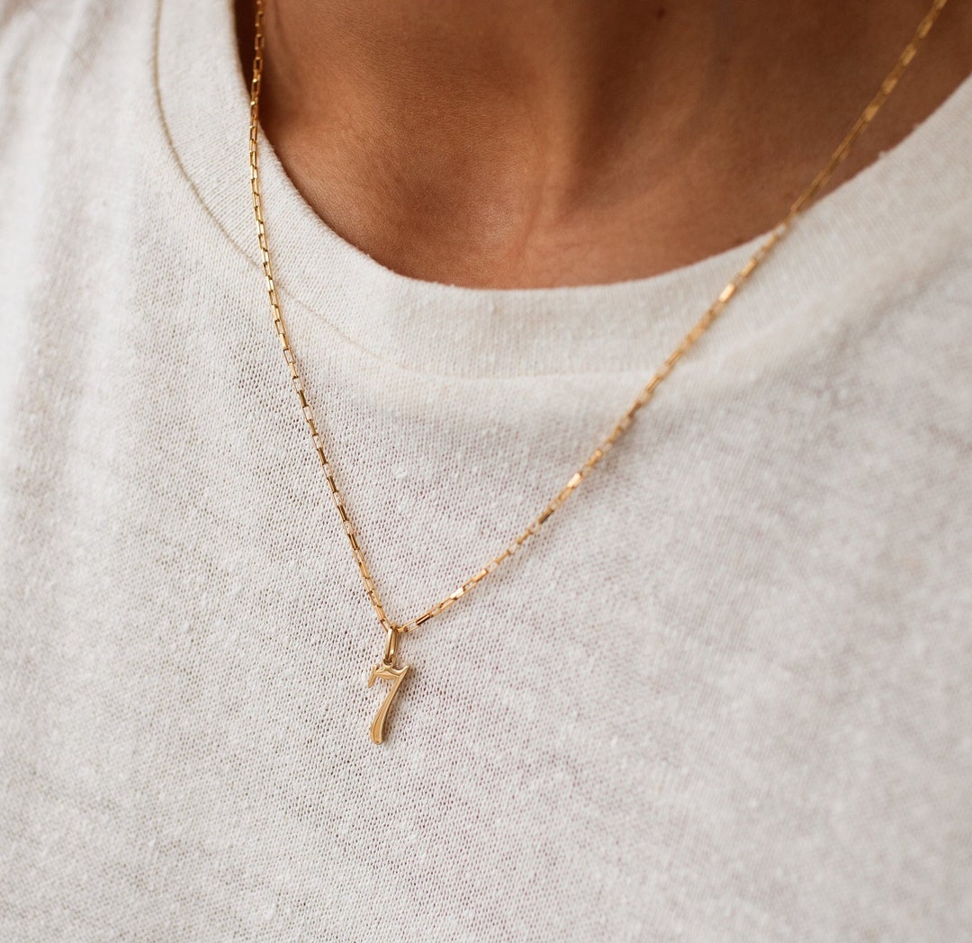 Custom Initial Necklace With Mini Link Chain by Gracepersonalized ...