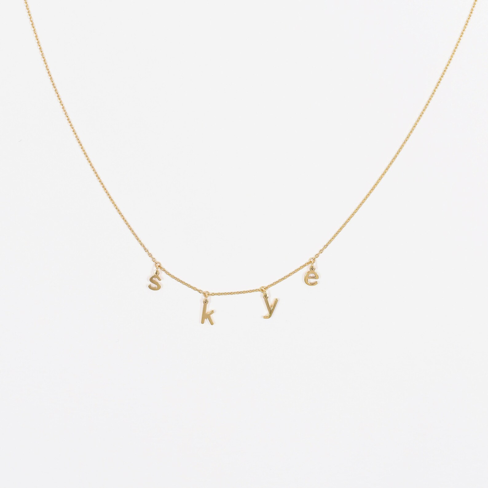 Buy Dangle Letter Necklace Initials Necklace Personalized Online in ...