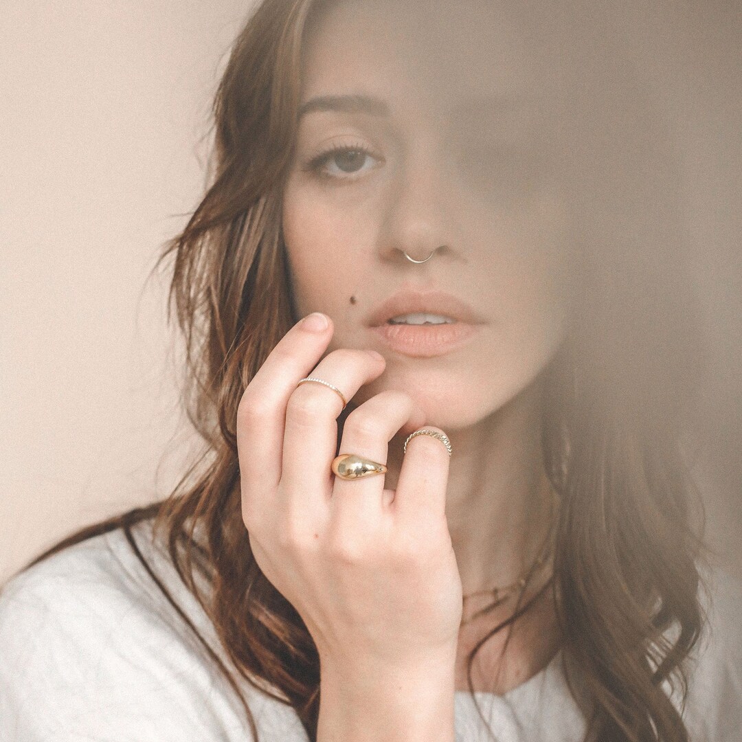 Curve Ring II by Gracepersonalized - Minimal Gold Rings - Bold Simple ...