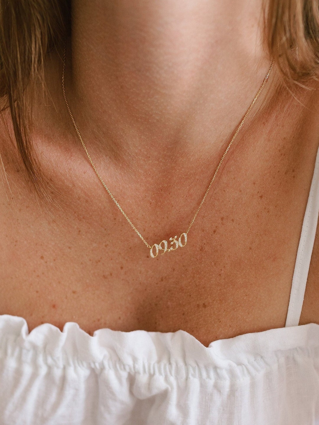 Custom Birthdate Necklace by Gracepersonalized Year Necklace Number ...