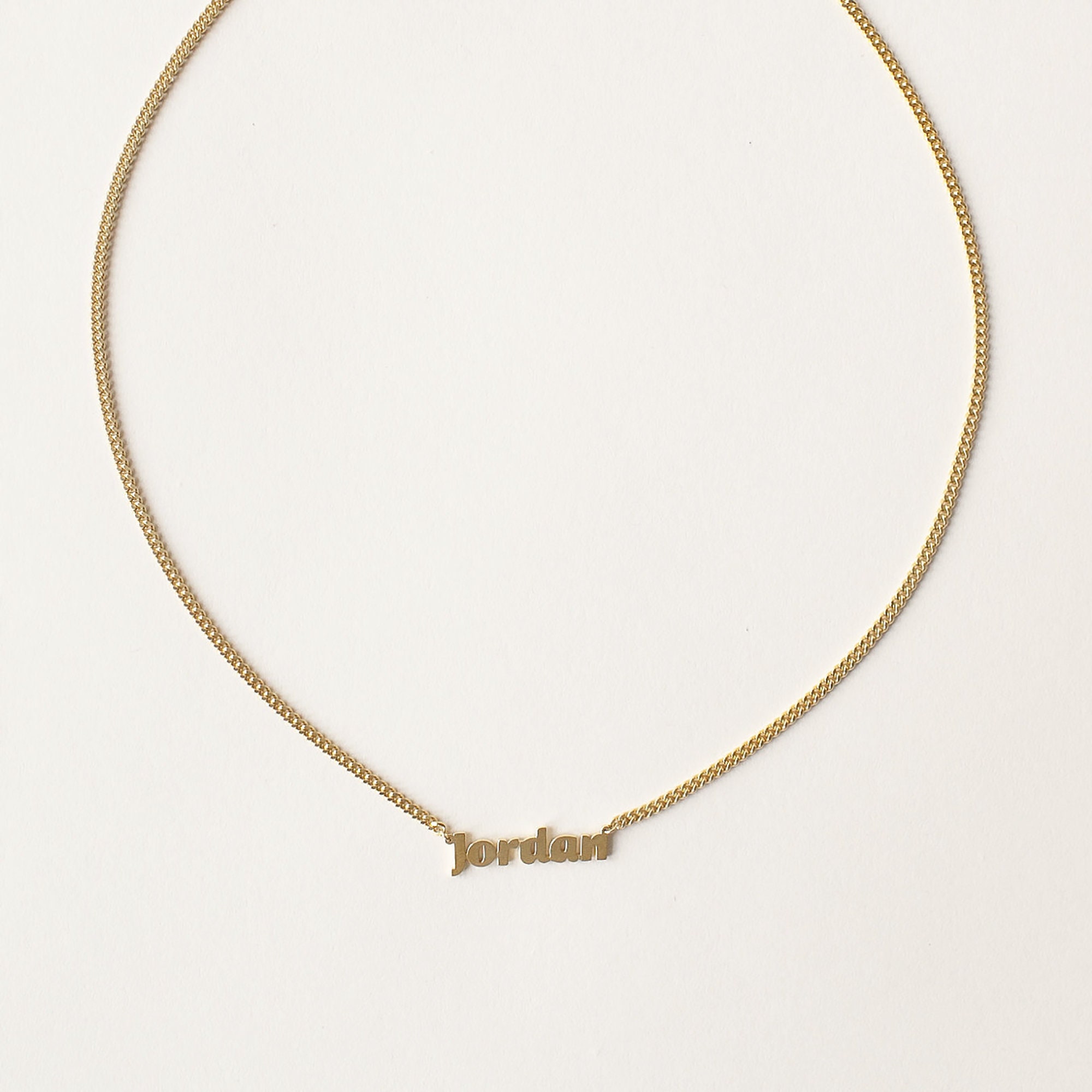 Custom Name Necklace With Bold Curb Chain Personalized Name - Etsy UK