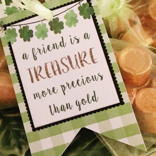 Printable St Patrick's Day Gift Tags A Friend is a - Etsy