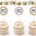 Printable 40 Rocks Cupcake Toppers, 40th Birthday Cupcake Toppers, Pink ...
