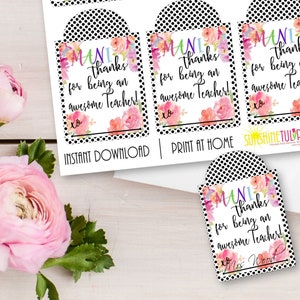 Printable Teacher Appreciation Nail Polish Gift Tags MANI - Etsy