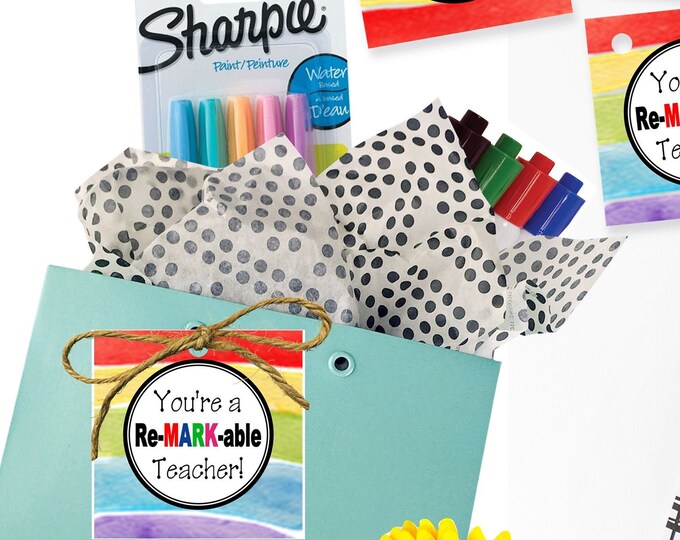 Printable Teacher Appreciation Tags You Are Remarkable Gift - Etsy