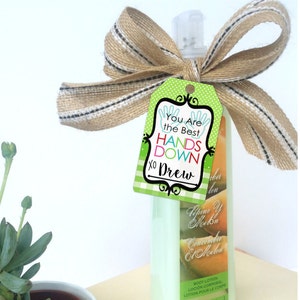 You Are the Best HANDS DOWN Printable Gift Tags, Buffalo Plaid Lotion ...