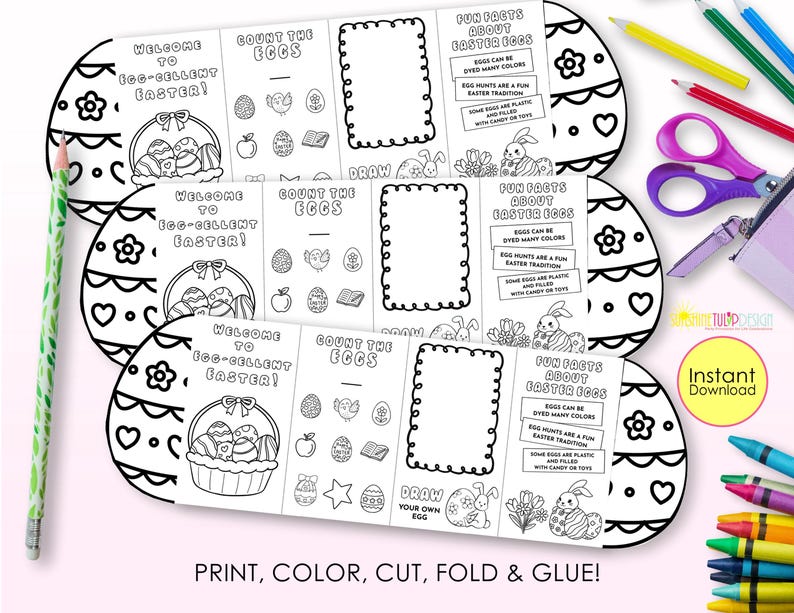 Flipfold Fun Book Easter | Tiny Fold Adventure Mini Accordion Activity ...