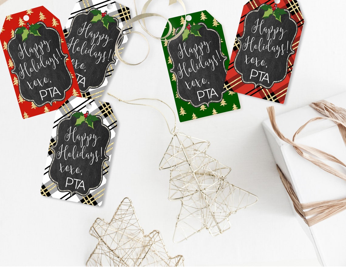 Printable Holiday PTA Tags Christmas PTA Gift Tags Printable | Etsy