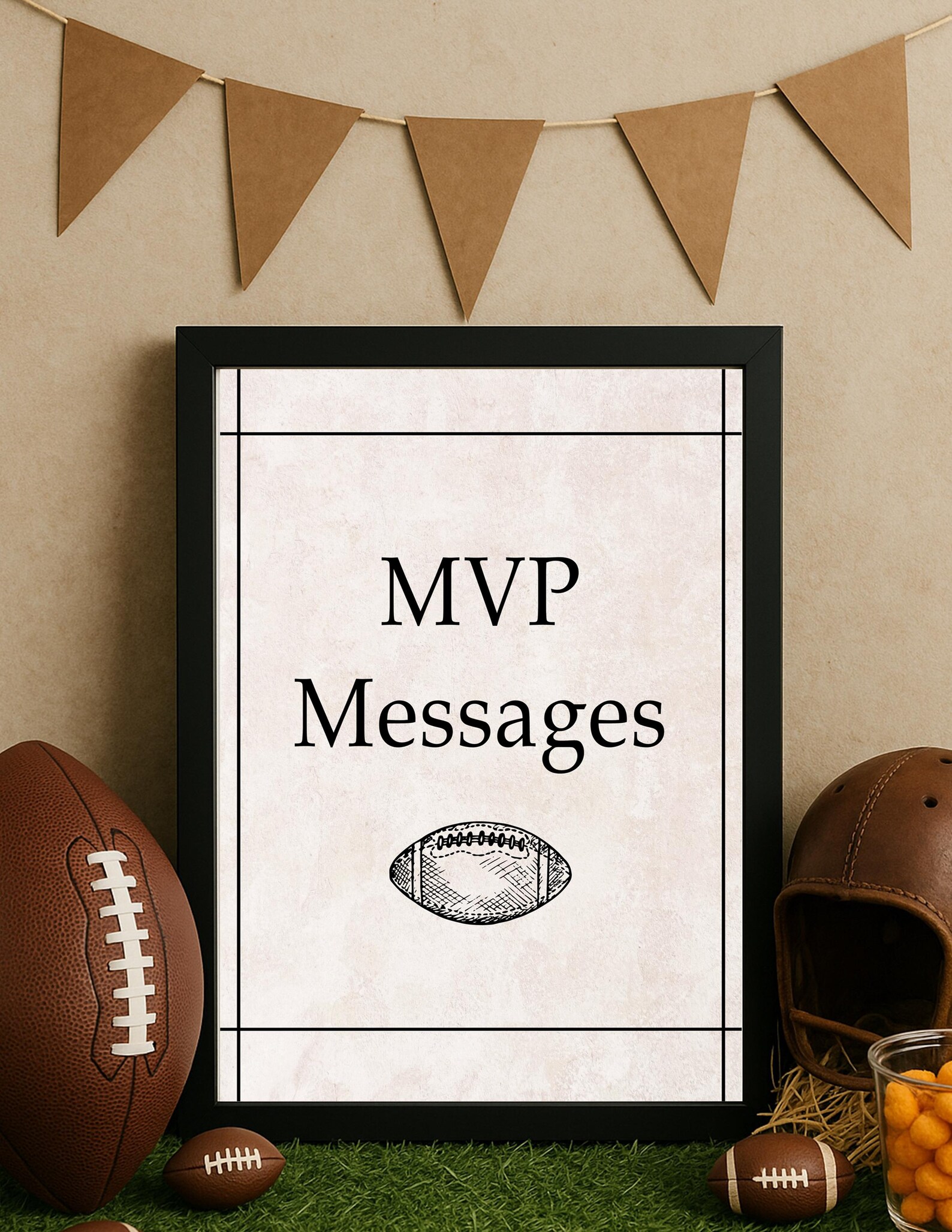 Football Party Signs Bundle | Game Day Decorations | Welcome Sign ...