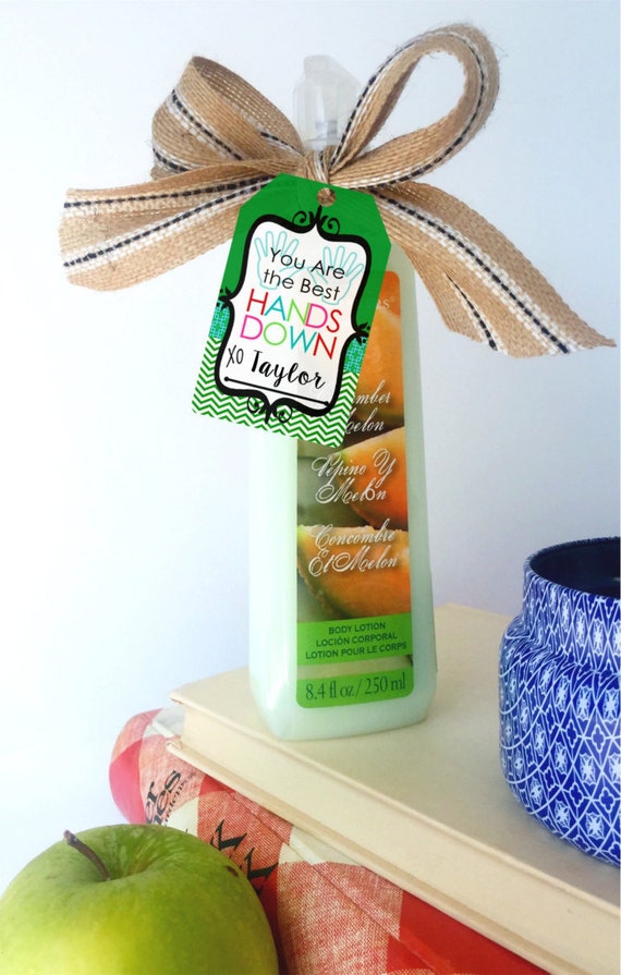 Lotion Teacher Printable Tag Best Teacher Hands Down Teacher Gift