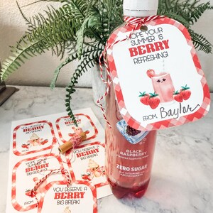 End of School Teacher Tags, Printable Berry Sweet Gift Card Tags ...