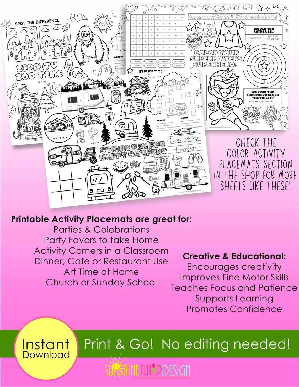 Printable Activity Placemat Sheet | Gingerbread Coloring Placemat ...