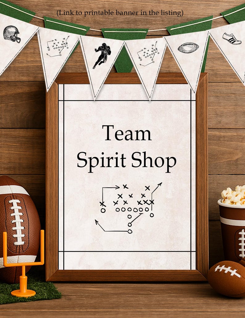 Football Party Signs Bundle | Game Day Decorations | Welcome Sign ...