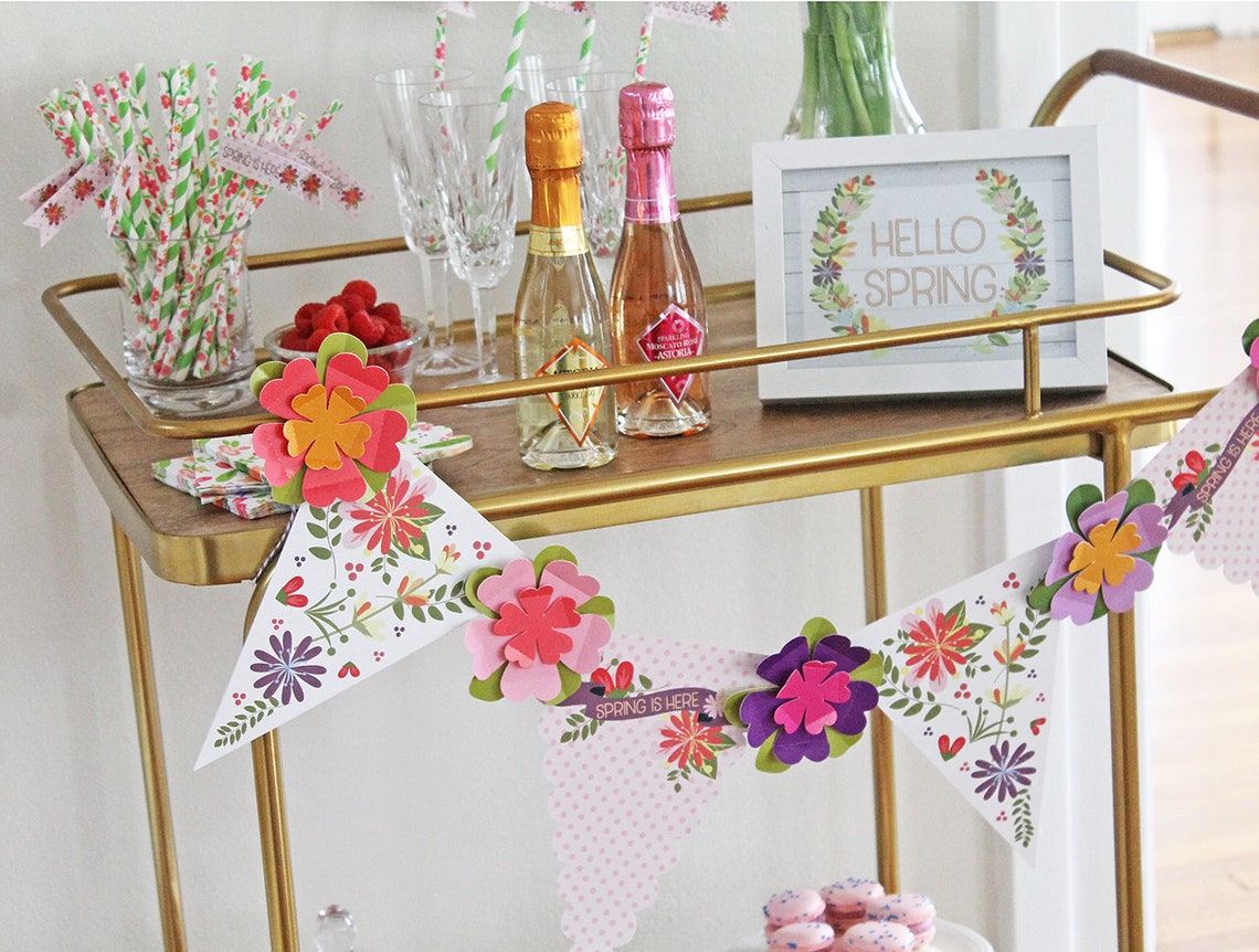 Printable Spring is Here Banner Printable Spring Banner | Etsy